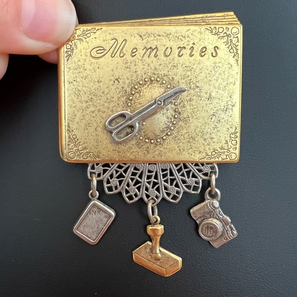 Jewelry | Memories Photography Camera Brooch Ink Art Artists Scissors ...